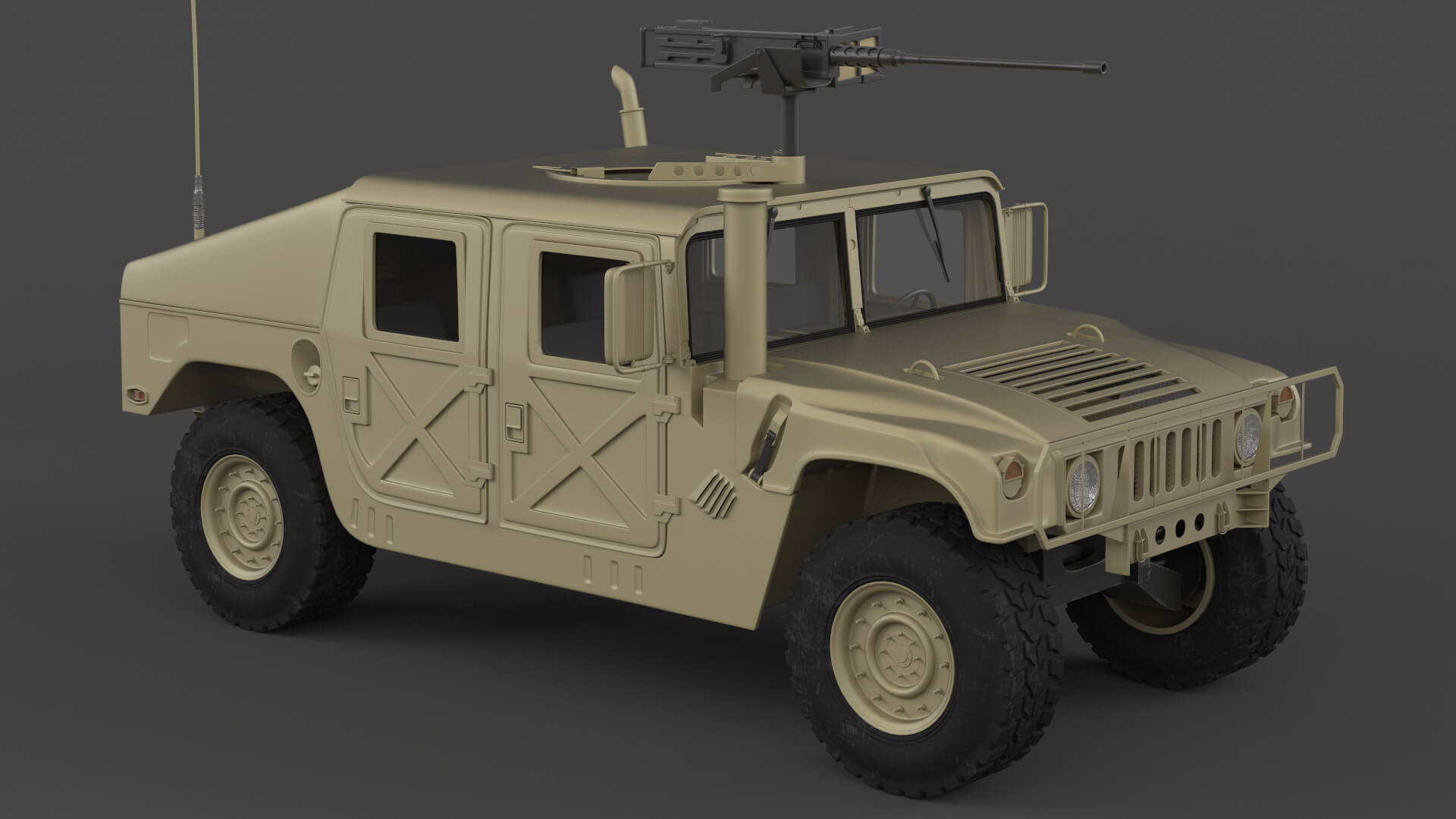 Humvee Military Vehicle - 3D Model by Javidan