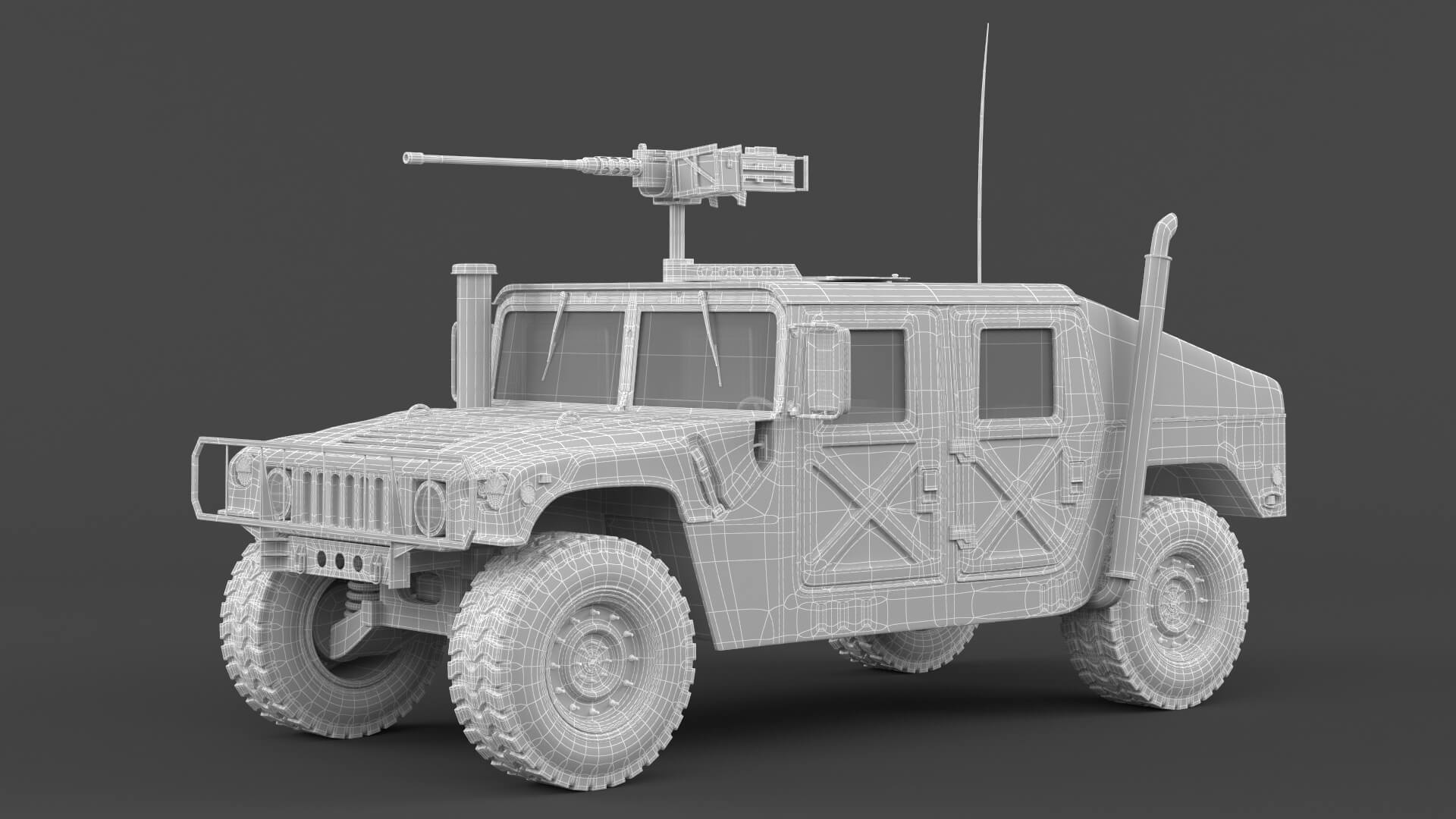 Humvee Military Vehicle - 3D Model by Javidan