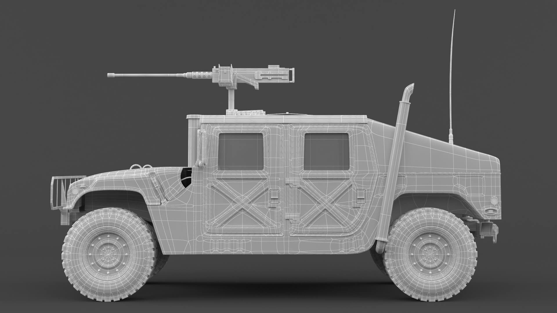 Humvee Military Vehicle - 3D Model by Javidan