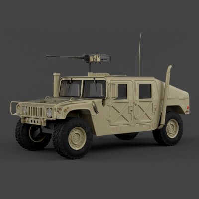 Humvee Military Vehicle - 3D Model by Javidan