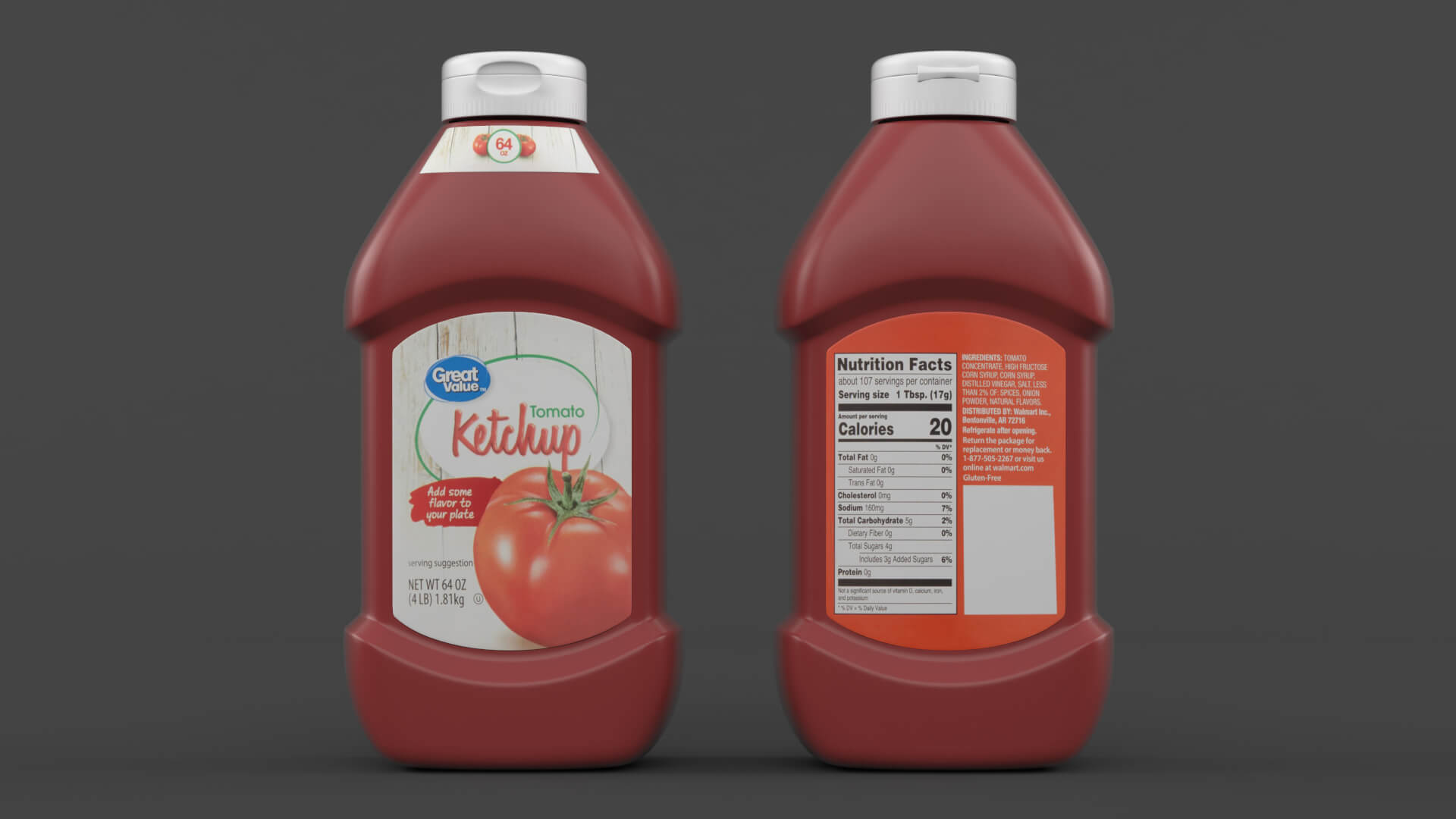 Ketchup Bottle - 3D Model by Javidan