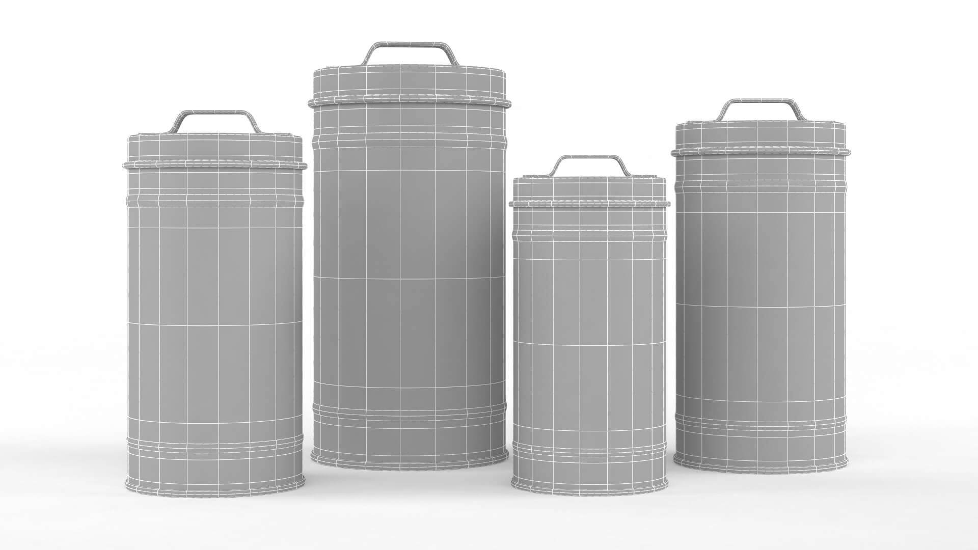 Kitchen Canister Jars - 3D Model by Javidan