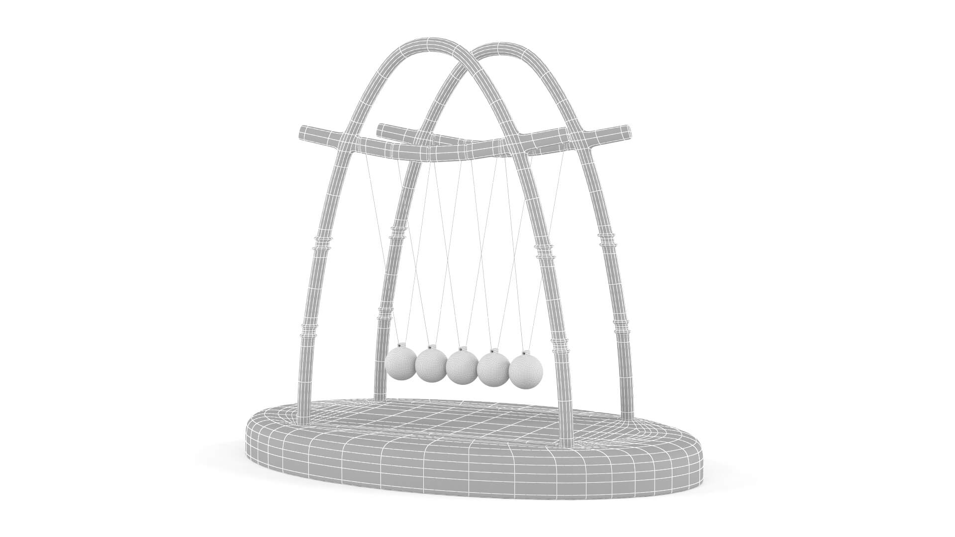 Newtons Cradle - 3D Model by Javidan