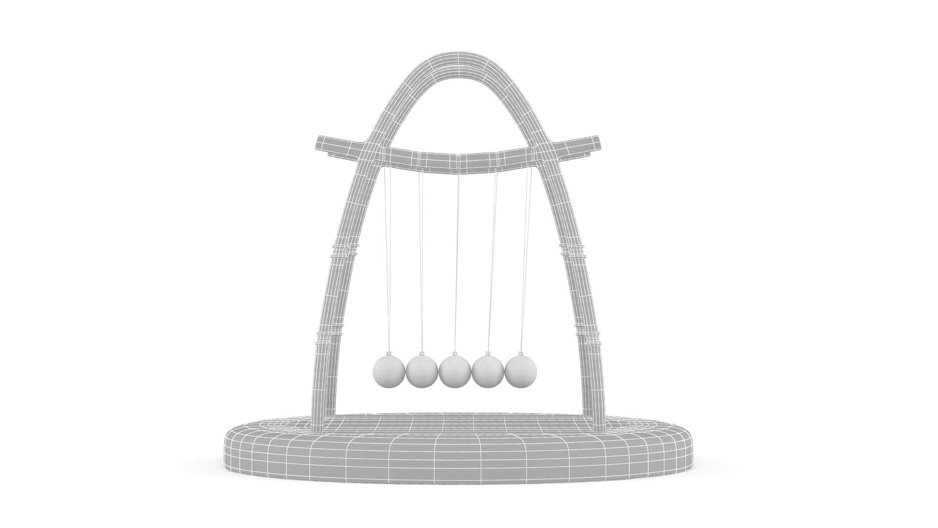 Newtons Cradle - 3D Model by Javidan