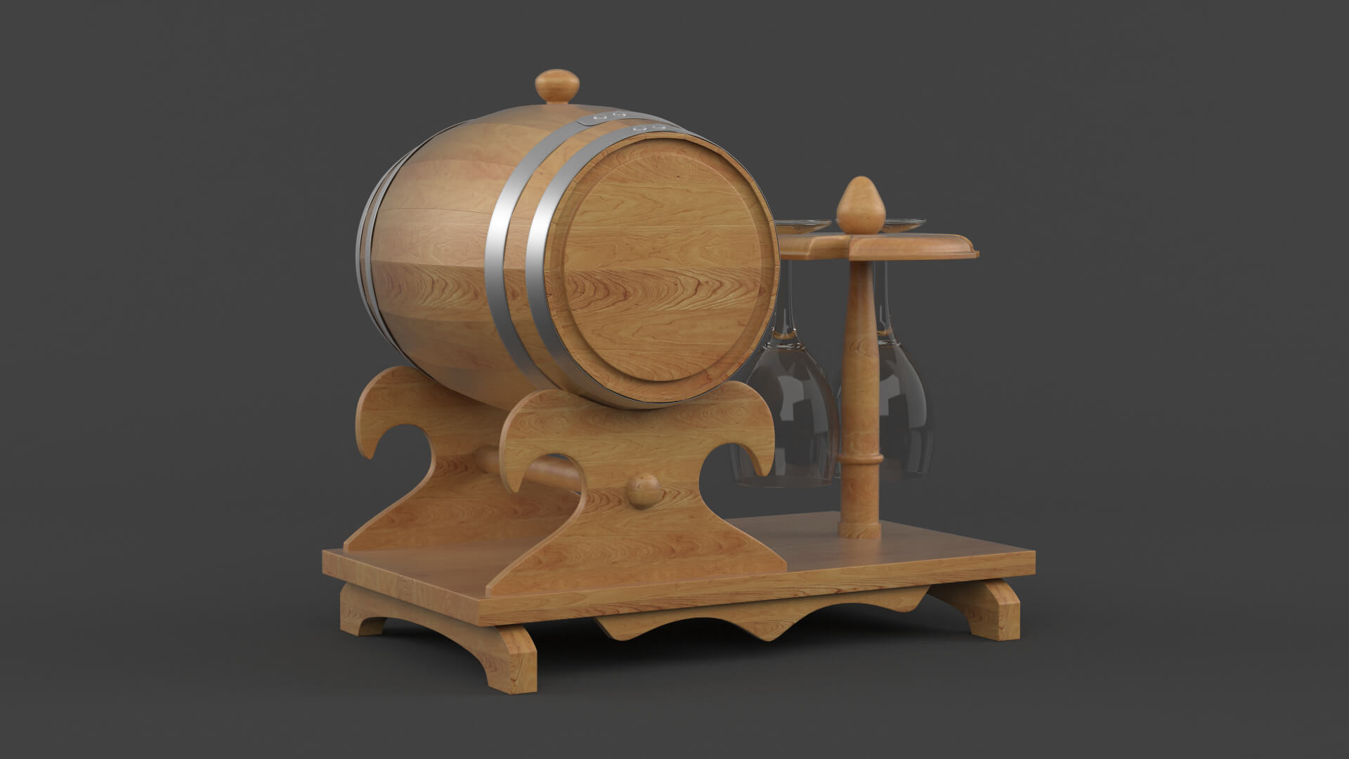 Oak Wine Barrel - 3D Model by Javidan