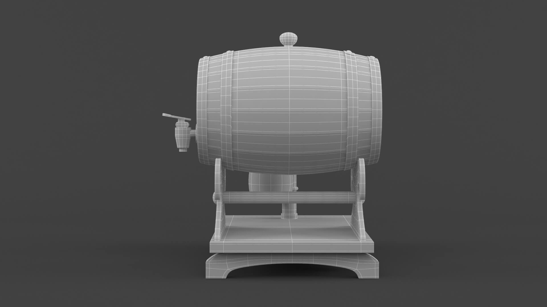 Oak Wine Barrel - 3D Model by Javidan
