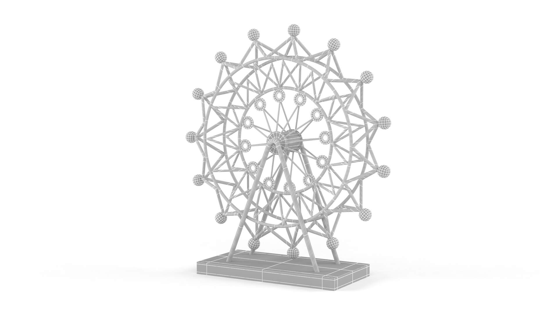 Retro Ferris Wheel - 3D Model by Javidan