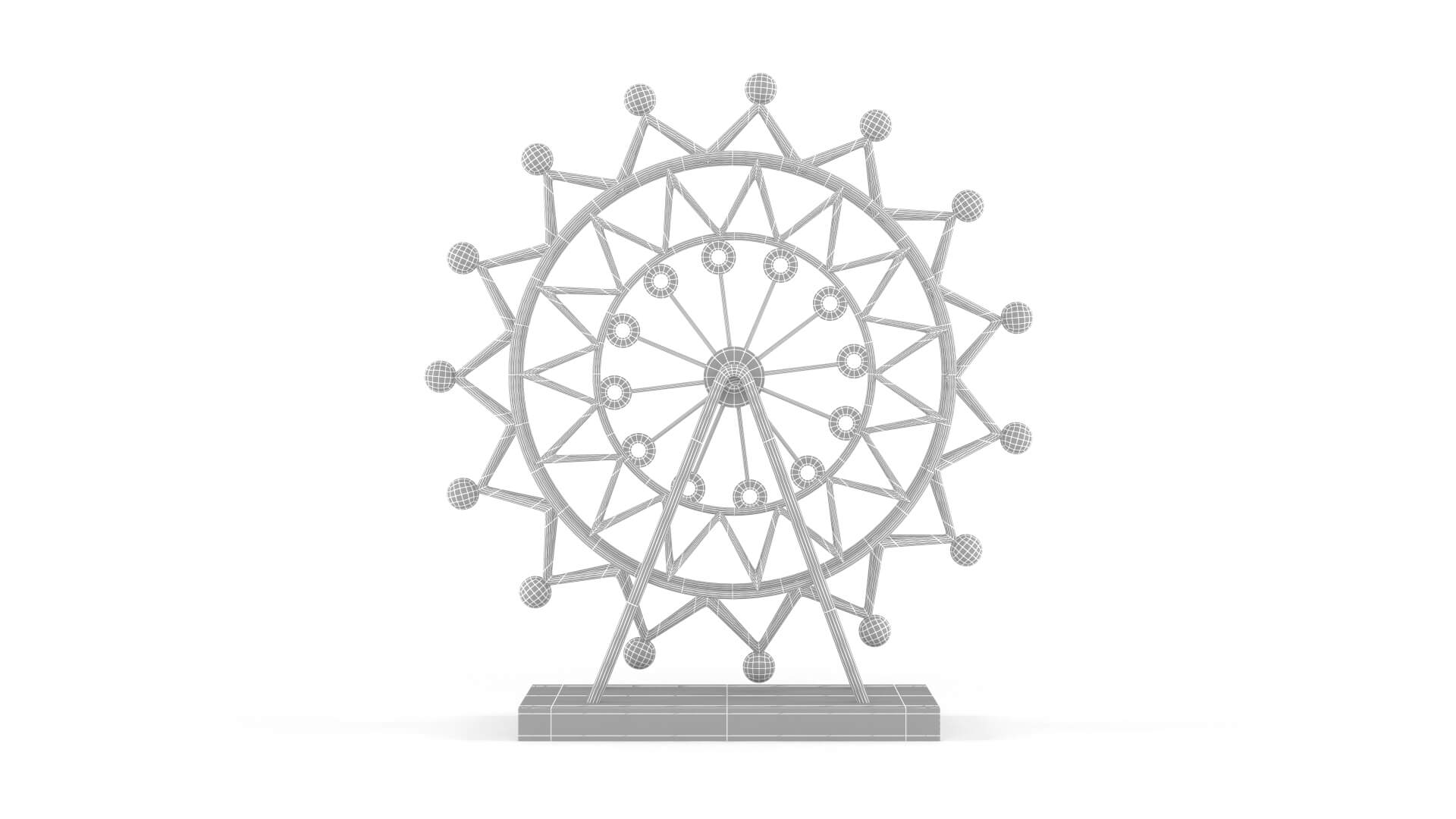 Retro Ferris Wheel - 3D Model by Javidan