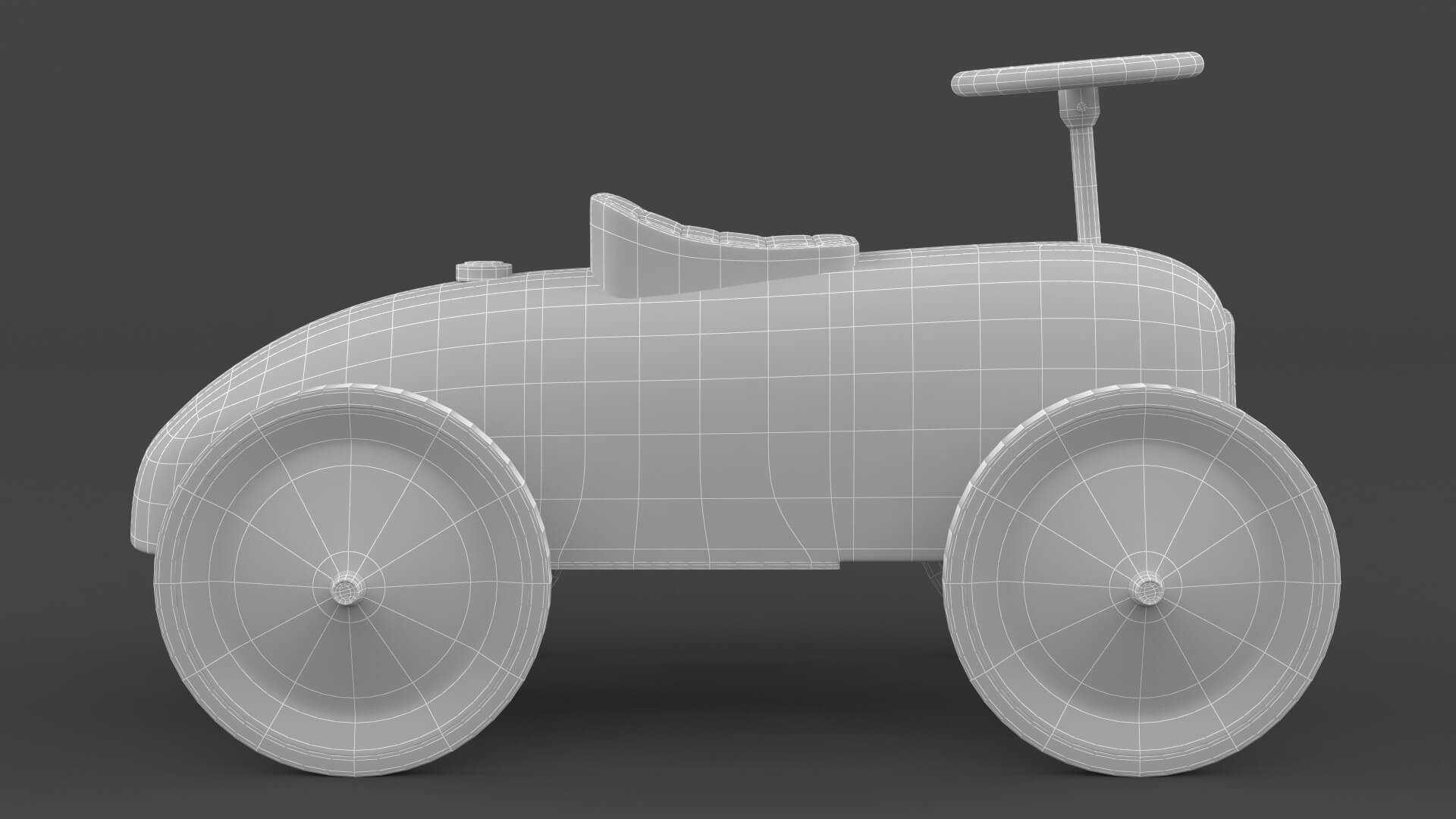 Retro Push Car - 3D Model by Javidan