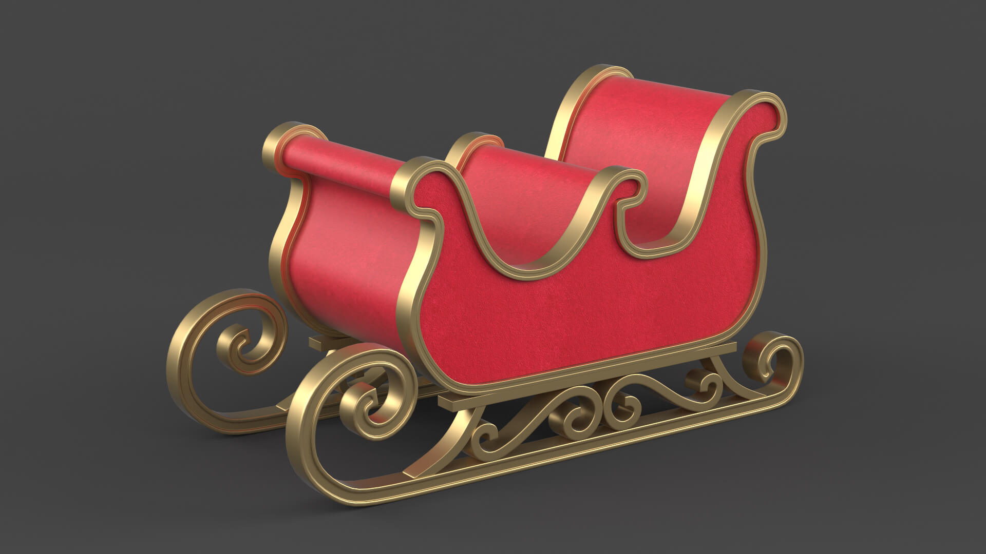 Santa Sleigh - 3D Model by Javidan
