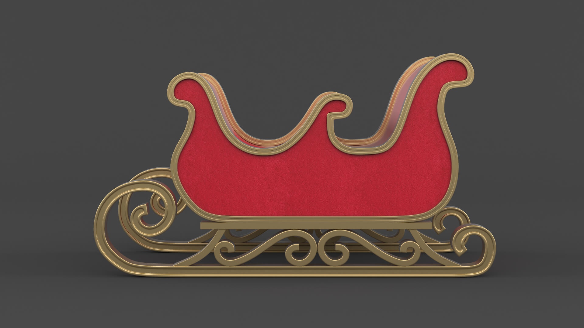 Santa Sleigh - 3D Model by Javidan