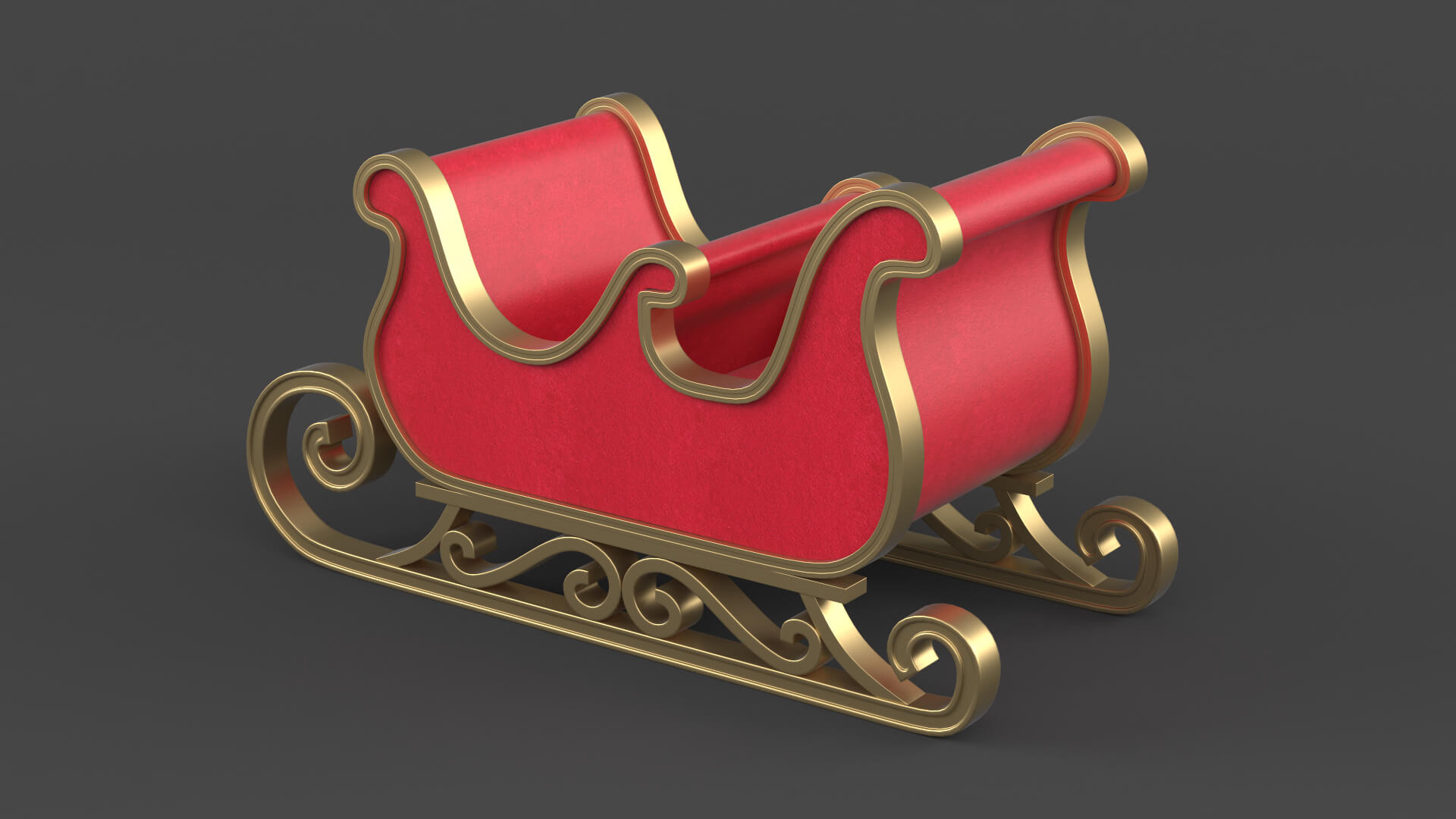 Santa Sleigh - 3D Model by Javidan