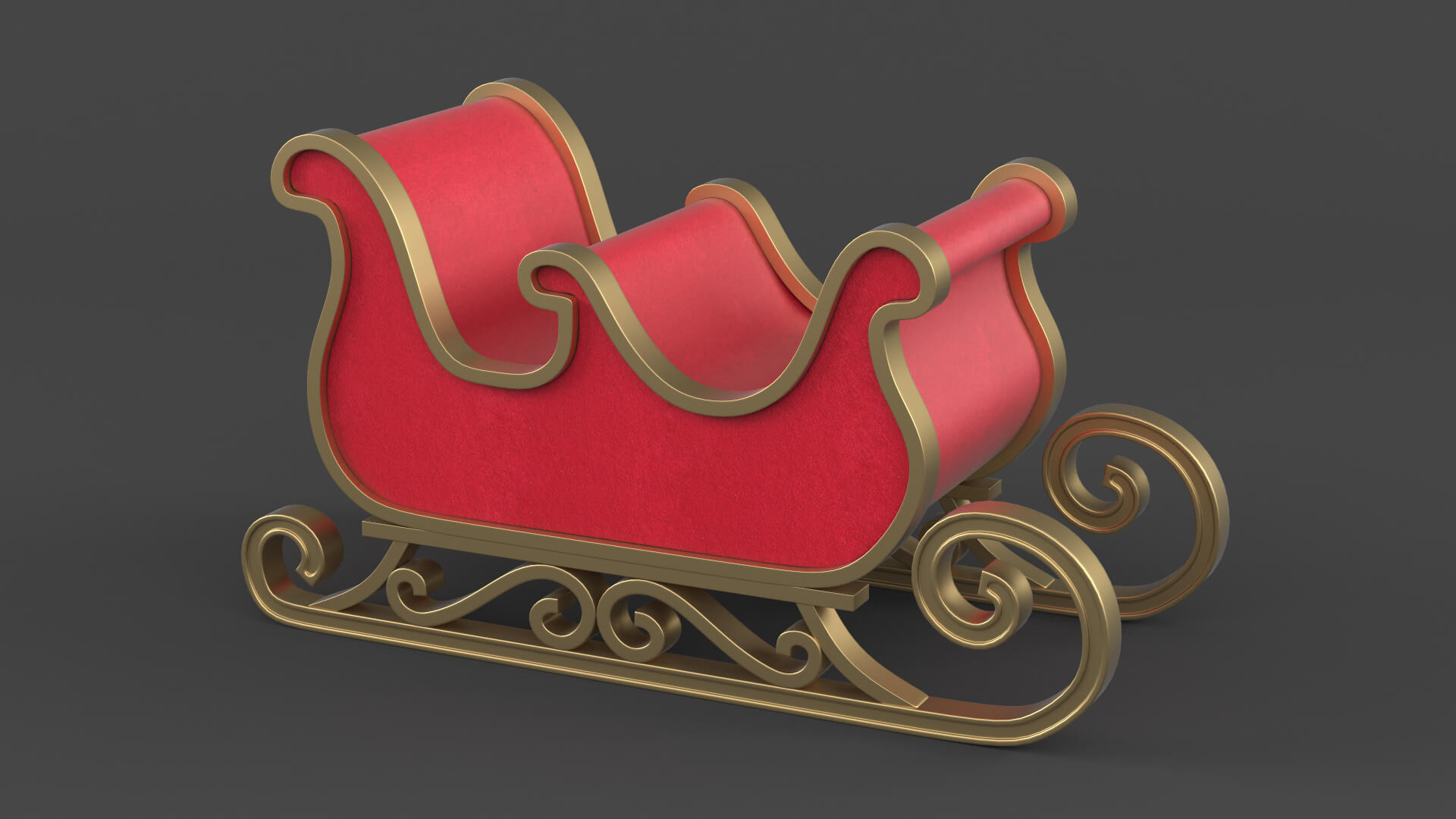 Santa Sleigh - 3D Model by Javidan