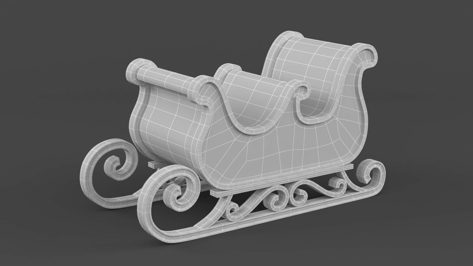Santa Sleigh - 3D Model by Javidan