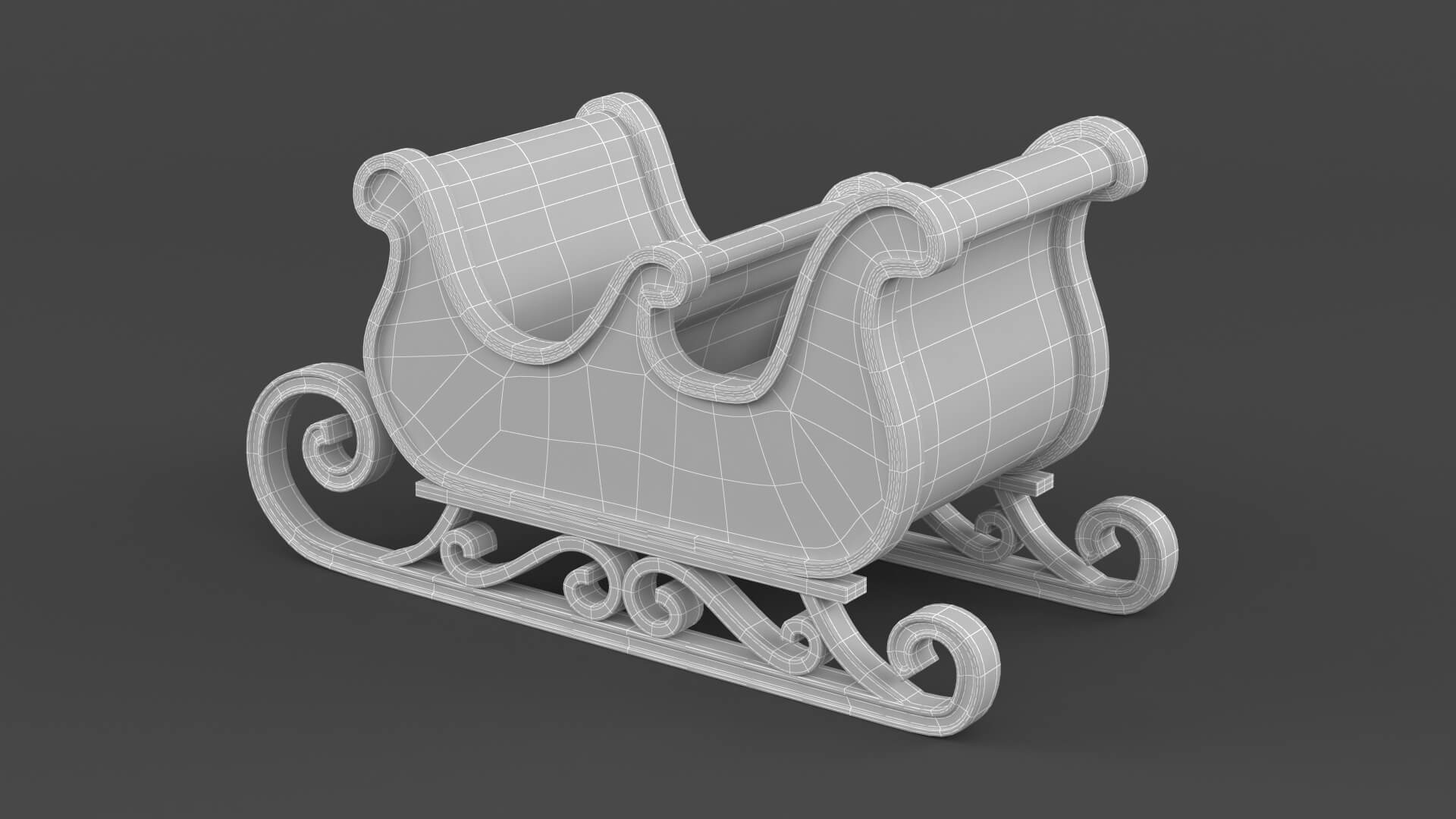 Santa Sleigh - 3D Model by Javidan
