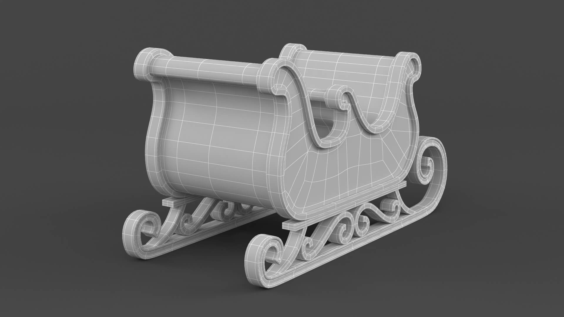 Santa Sleigh - 3D Model by Javidan