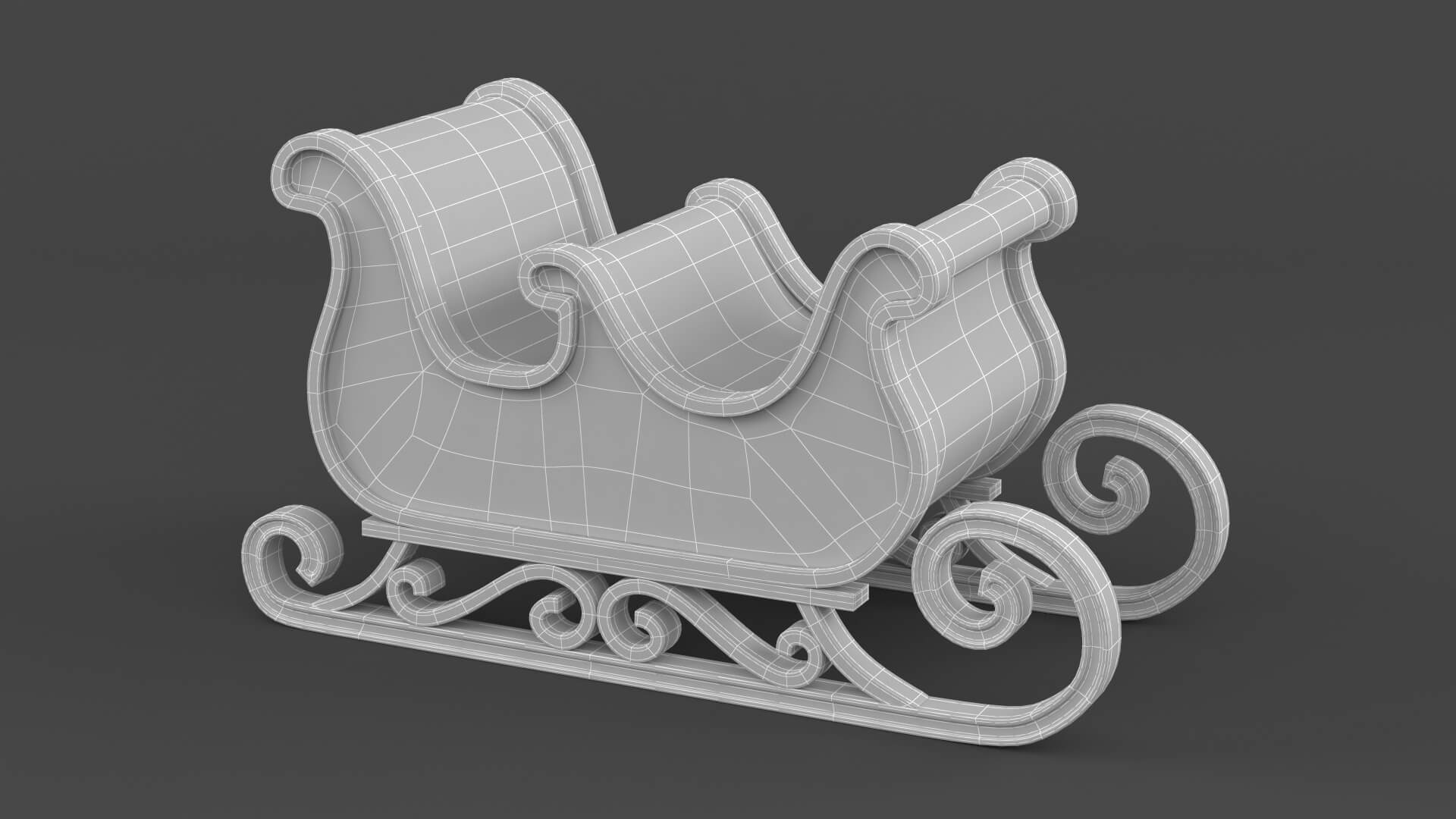 Santa Sleigh - 3D Model by Javidan
