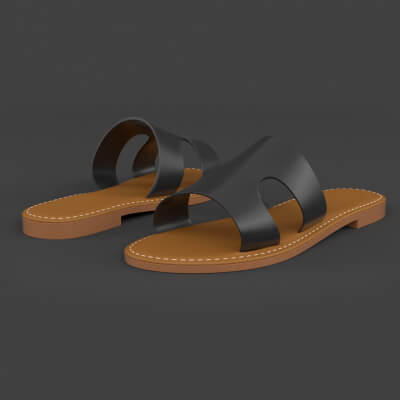 Slide Sandal - 3D Model by Javidan