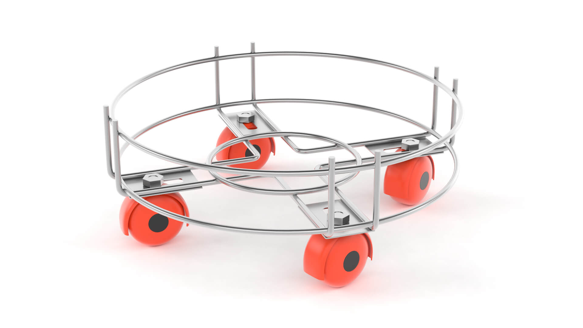 Stainless Steel Cylinder Trolly - Free 3D Model by Javidan