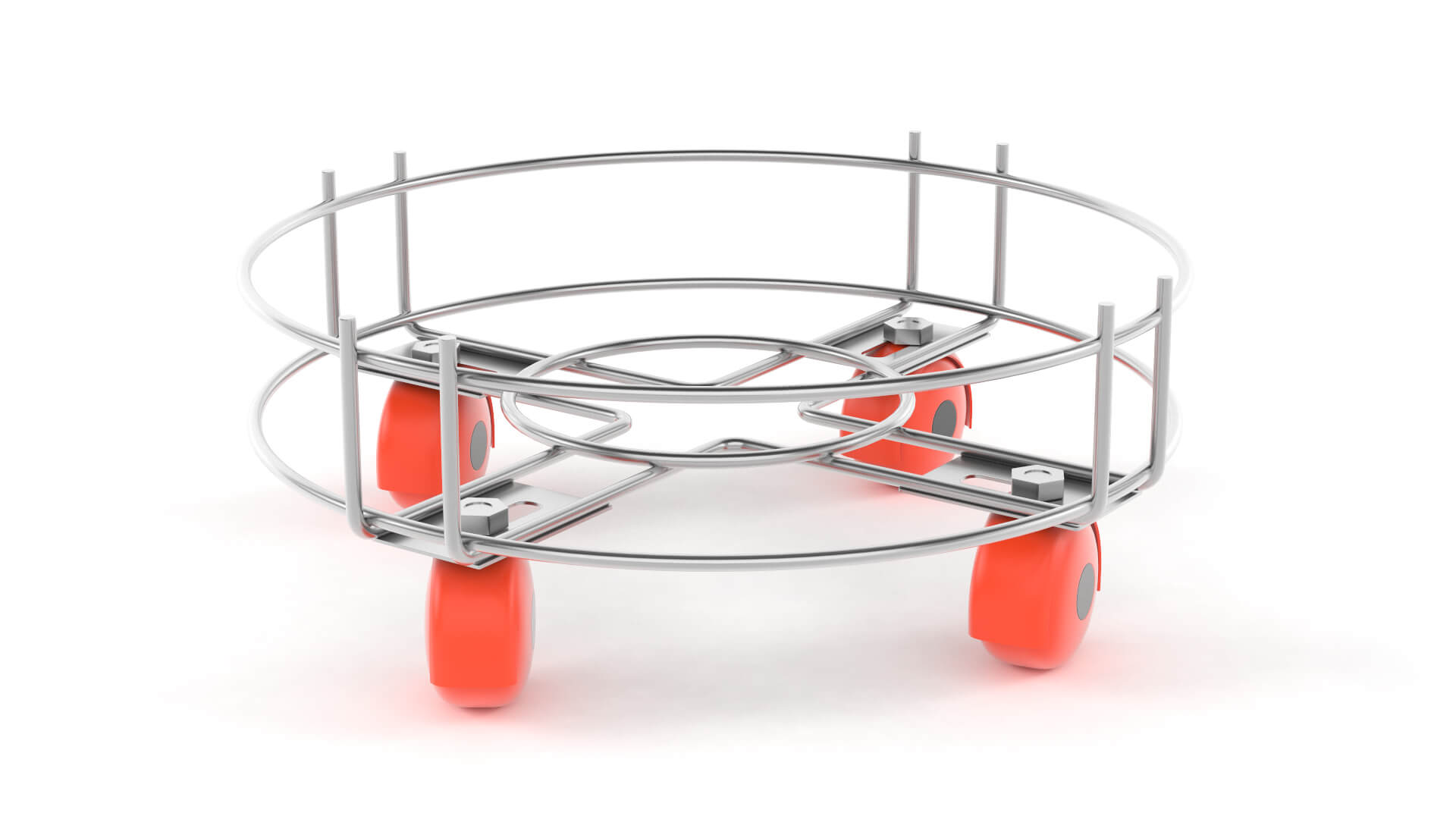 Stainless Steel Cylinder Trolly - Free 3D Model by Javidan