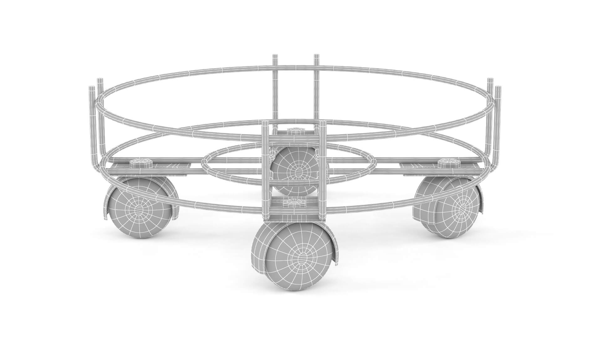 Stainless Steel Cylinder Trolly - Free 3D Model by Javidan