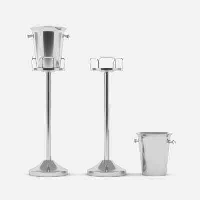 Stainless Steel Standing Ice Bucket - Free 3D Model by Javidan