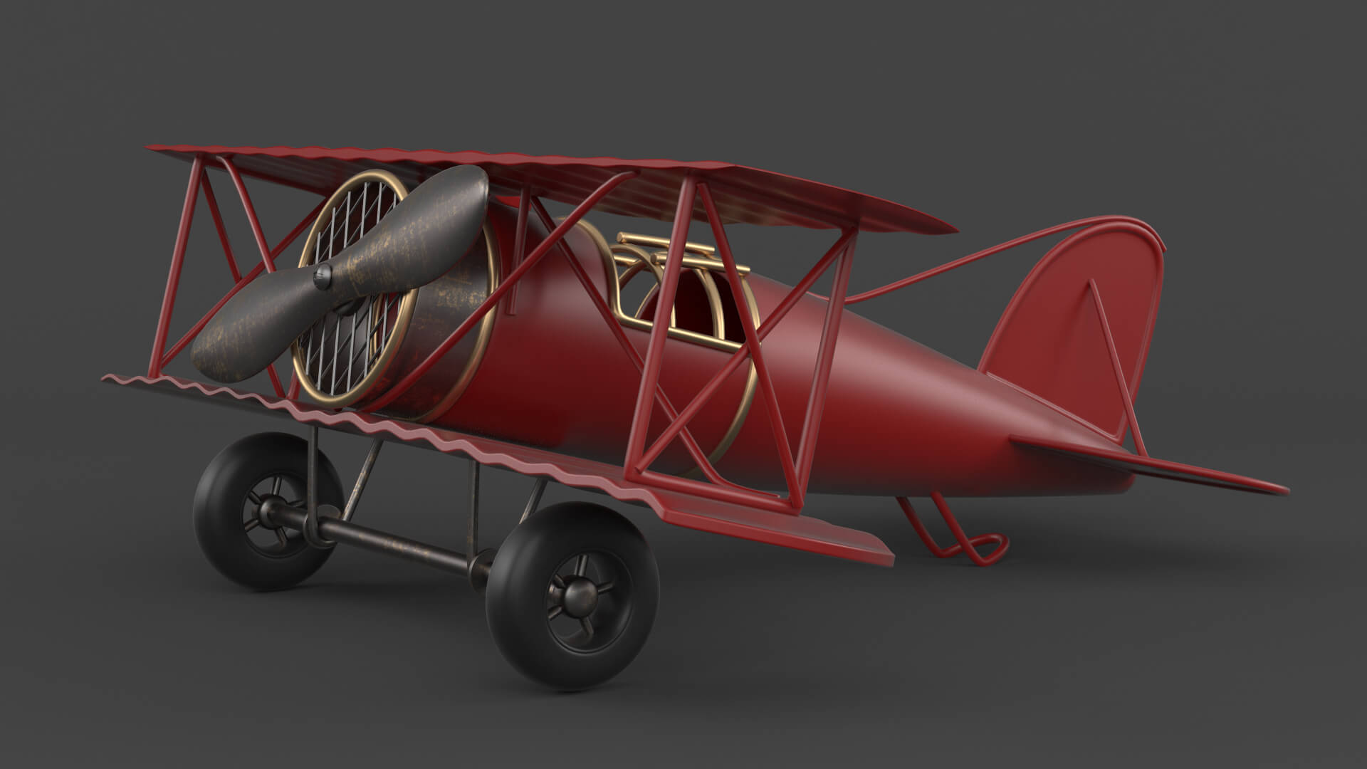 Vintage Airplane - 3D Model by Javidan