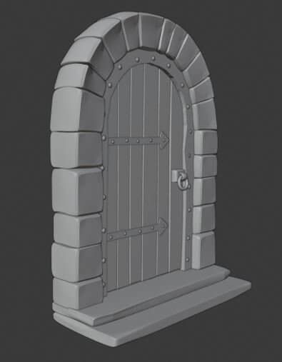 Medieval Door - 3D Model by Javieravl