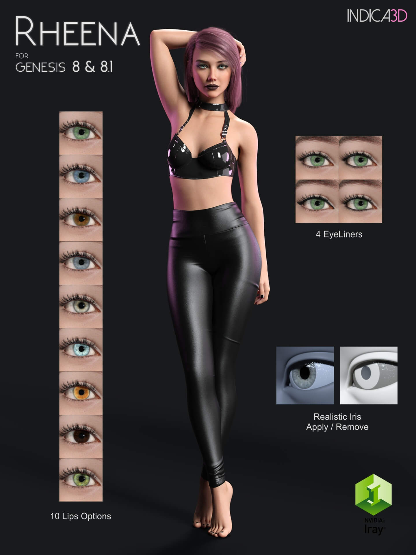 I3D Rheena for Genesis 8 and 8.1 Female - Daz Content by javiiki