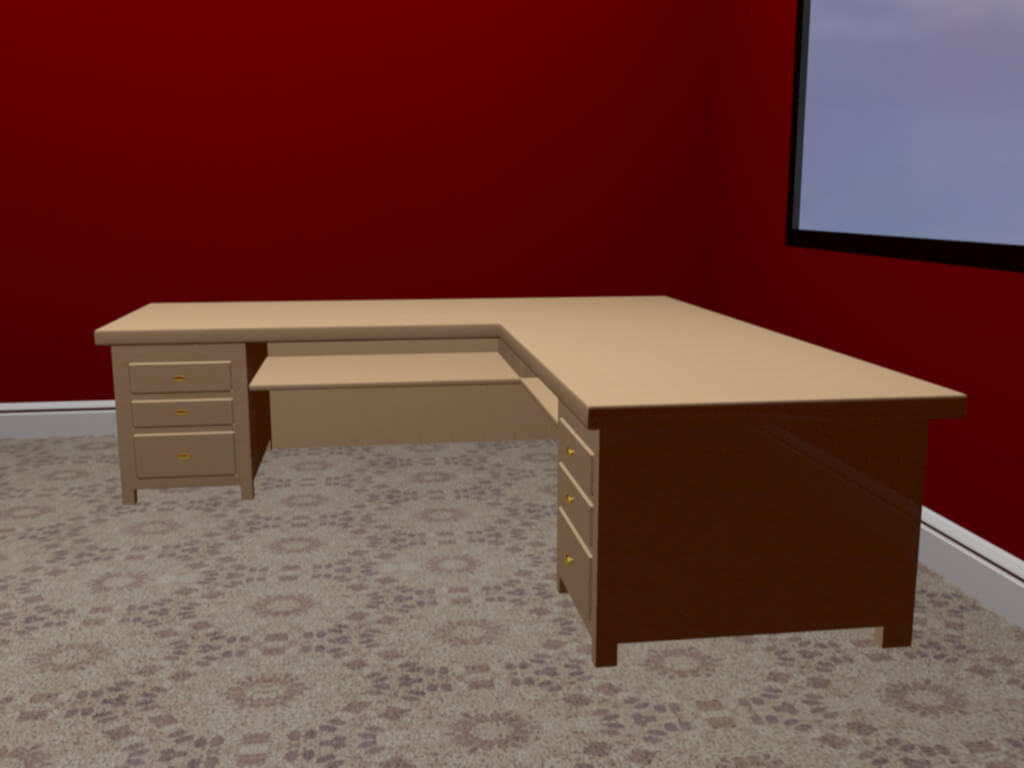 Office Desk - 3D Model by JayK3D