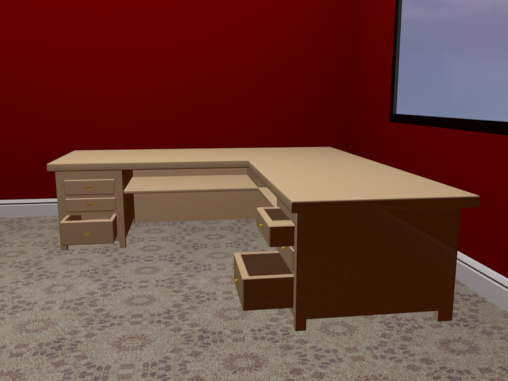 Office Desk - 3D Model by JayK3D