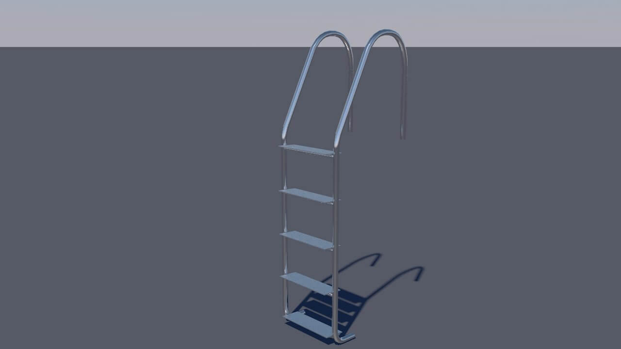 Swimming Pool Ladder - 3D Model by jd94