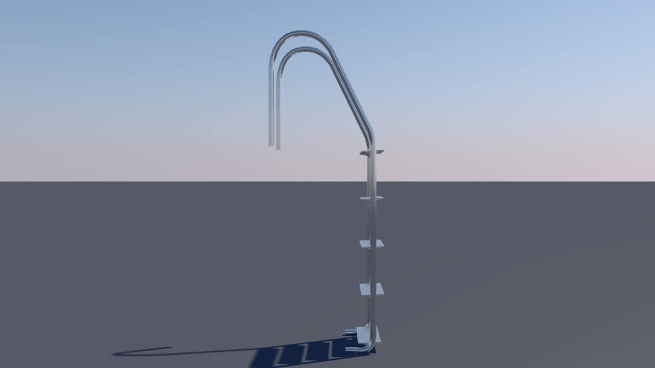 Swimming Pool Ladder - 3D Model by jd94