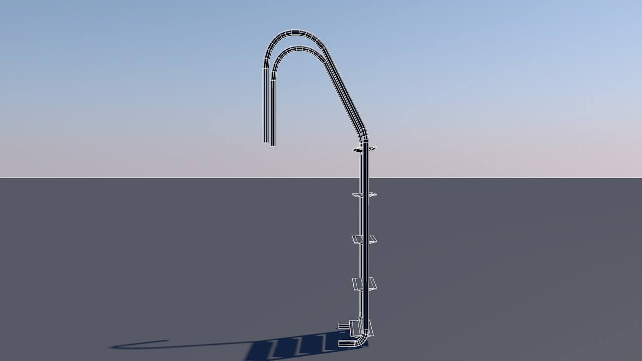 Swimming Pool Ladder - 3D Model by jd94