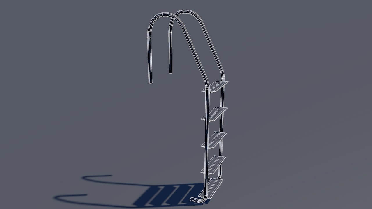 Swimming Pool Ladder - 3D Model by jd94