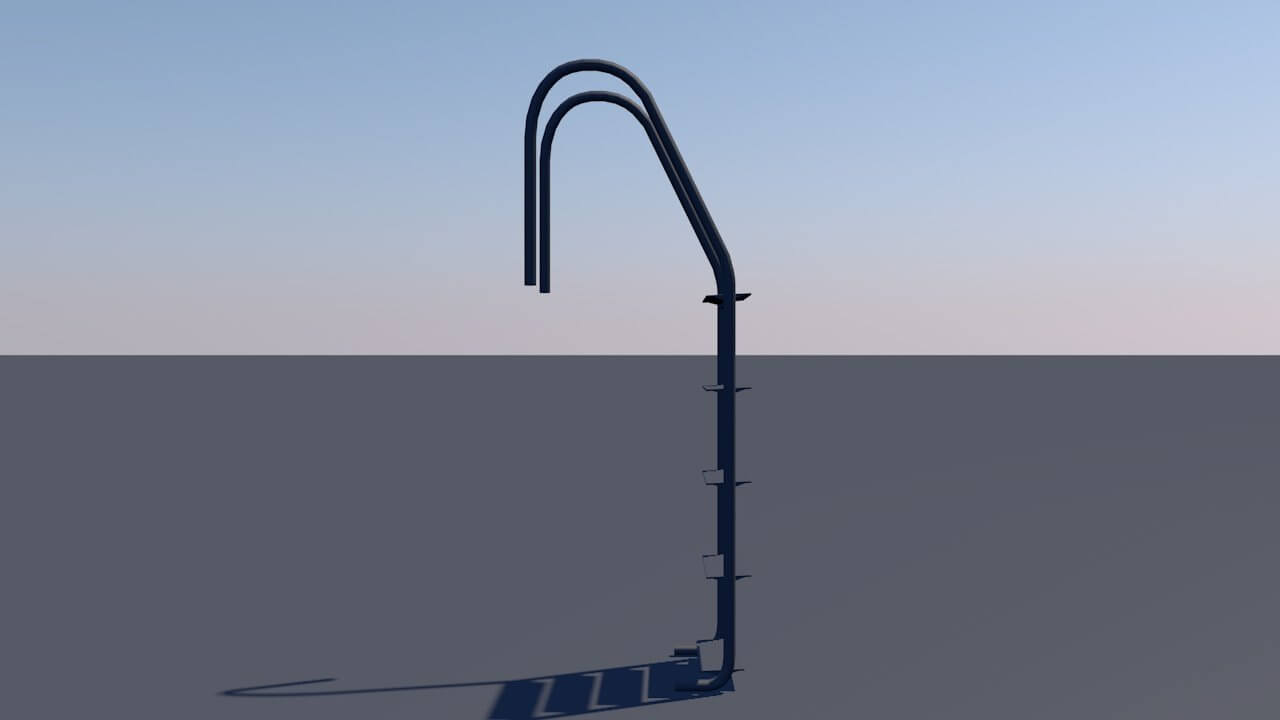 Swimming Pool Ladder - 3D Model by jd94