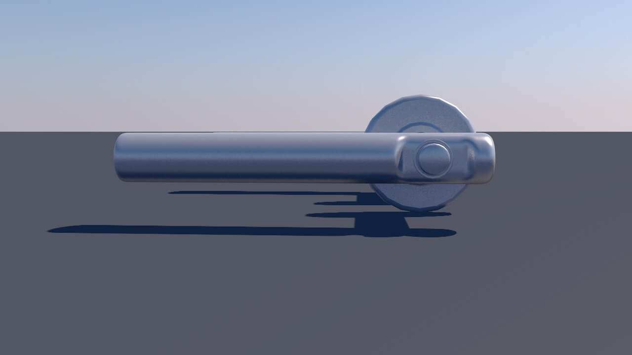 Round Door Handle Lever - 3D Model by jd94
