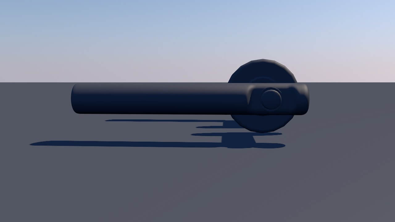 Round Door Handle Lever - 3D Model by jd94