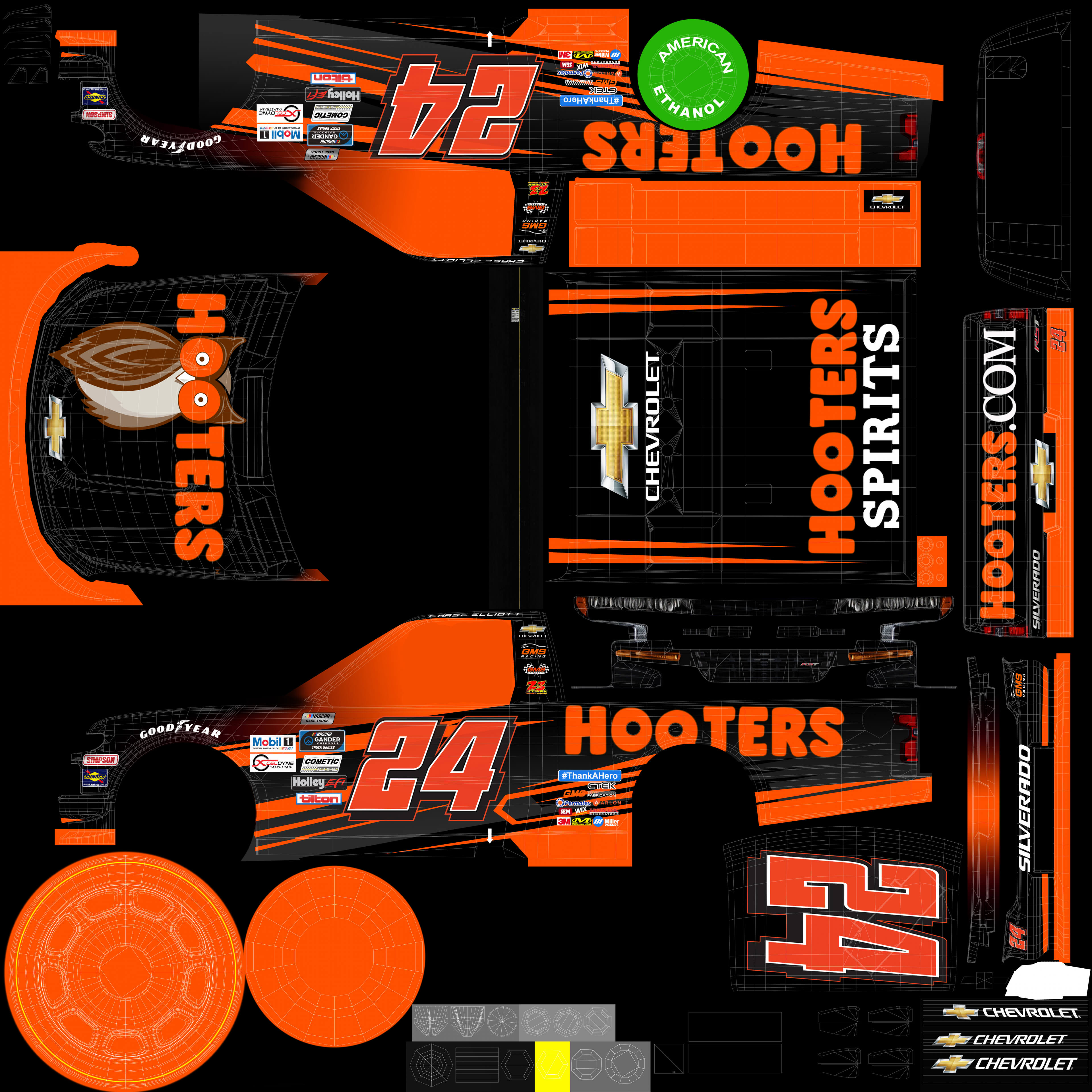 Chevrolet Silverado Cws Nascar Truck 2020-2023 3D Model by jdaniel_92