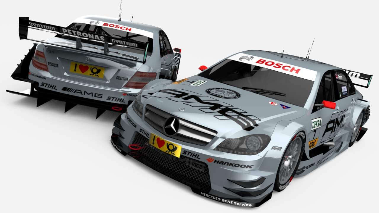 Mercedes Benz C-Class DTM 2011 Season 3D Model by jdaniel_92