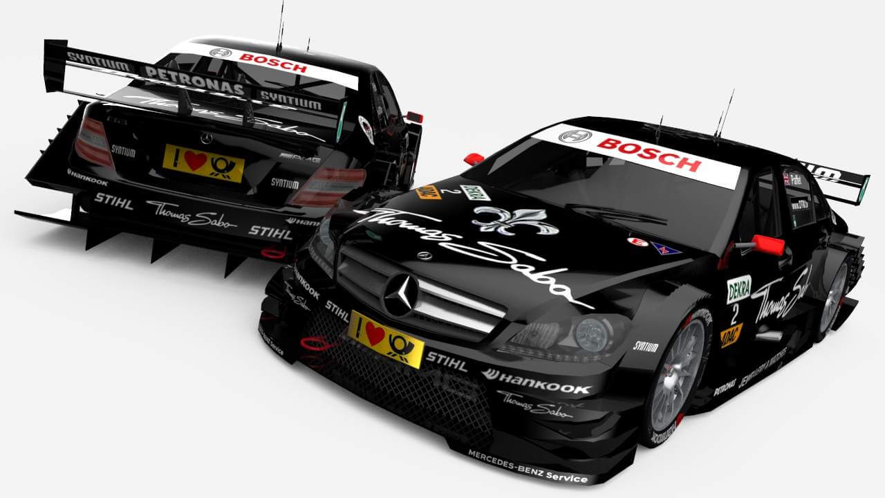 Mercedes Benz C-Class DTM 2011 Season 3D Model by jdaniel_92