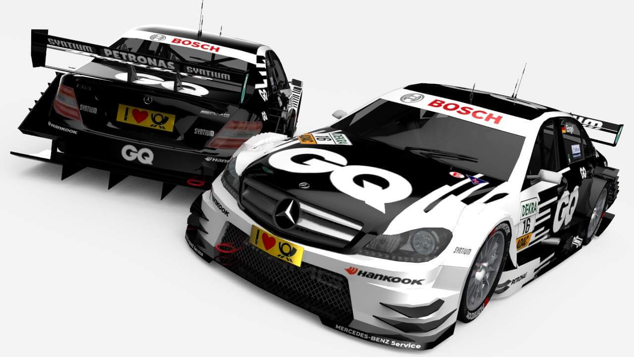 Mercedes Benz C-Class DTM 2011 Season 3D Model by jdaniel_92