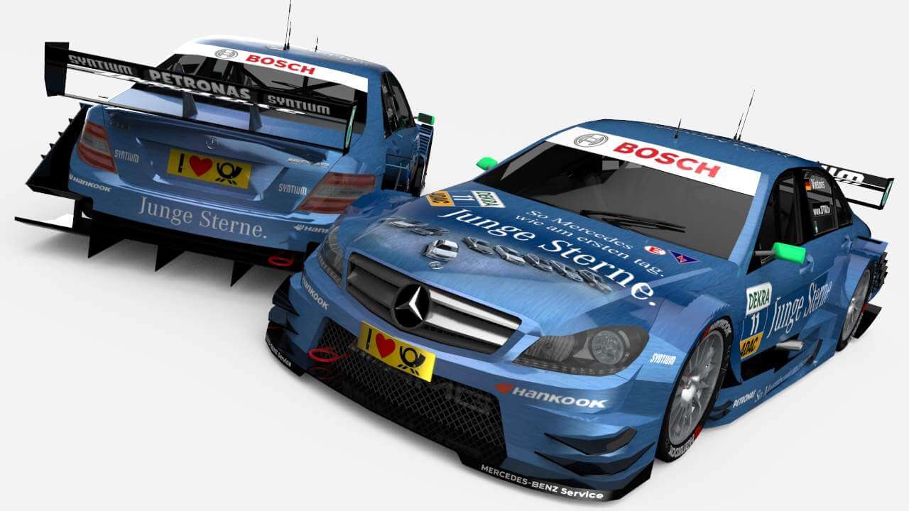 Mercedes Benz C-Class DTM 2011 Season 3D Model by jdaniel_92