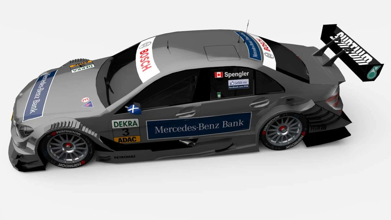 Mercedes Benz C-Class DTM 2011 Season 3D Model by jdaniel_92