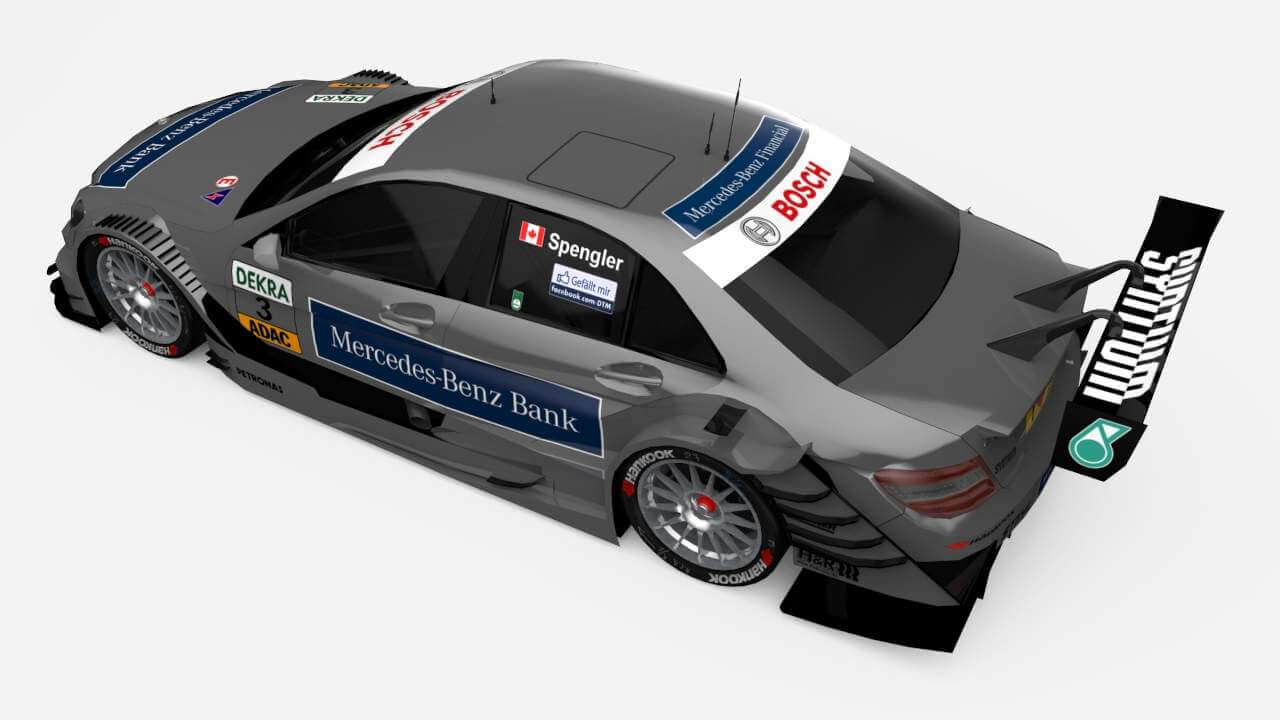 Mercedes Benz C-Class DTM 2011 Season 3D Model by jdaniel_92