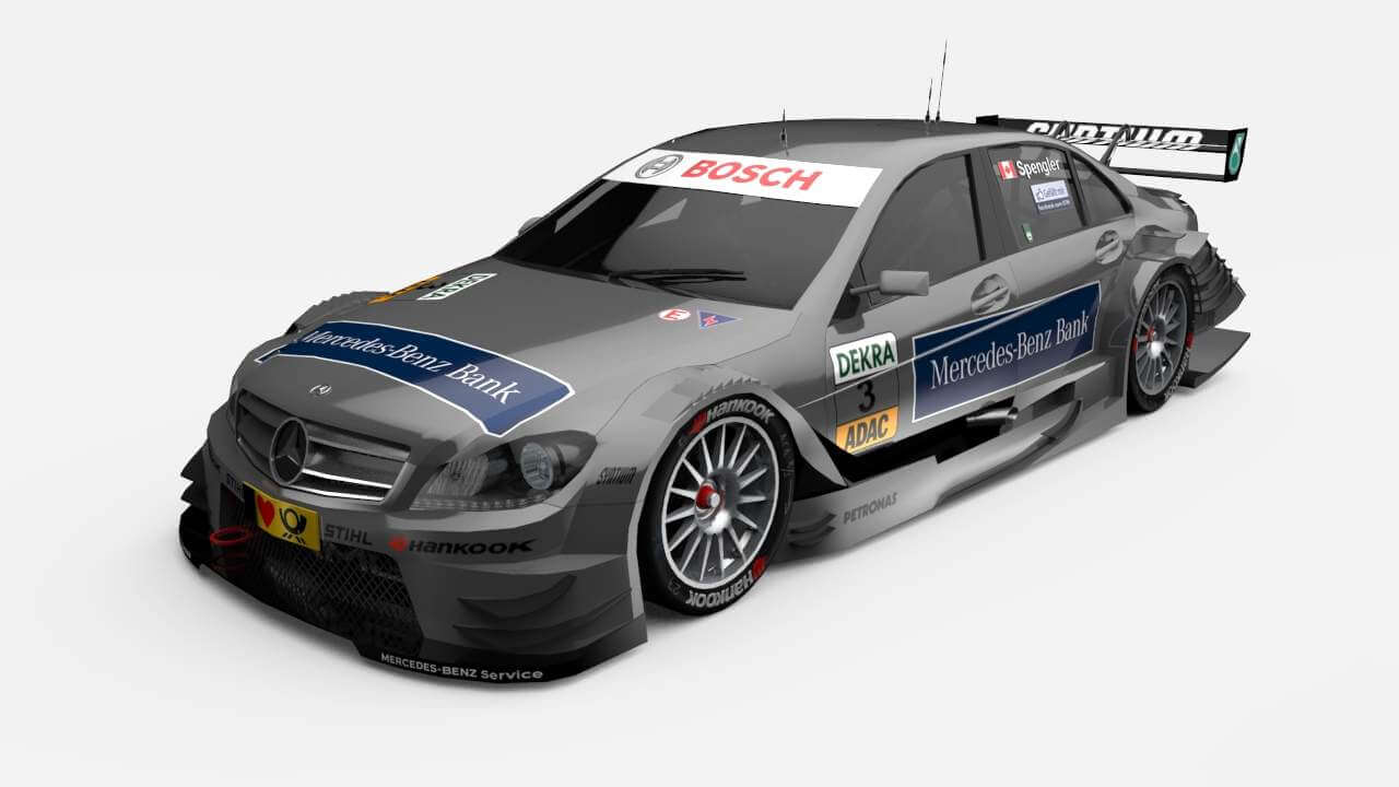 Mercedes Benz C-Class DTM 2011 Season 3D Model by jdaniel_92