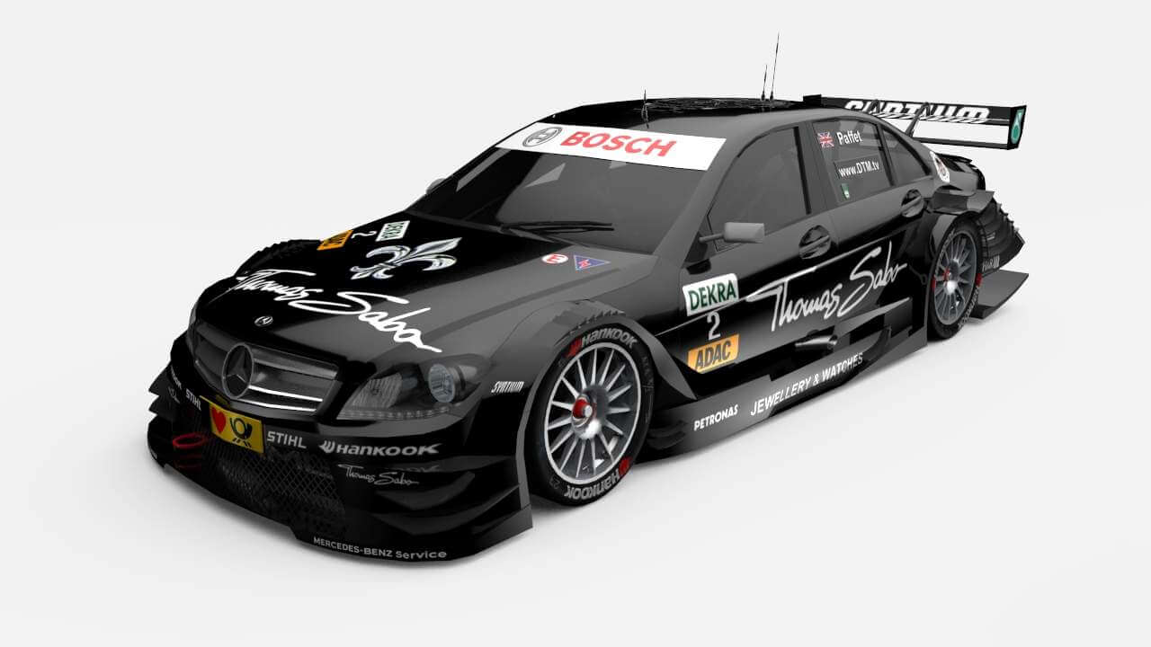 Mercedes Benz C-Class DTM 2011 Season 3D Model by jdaniel_92