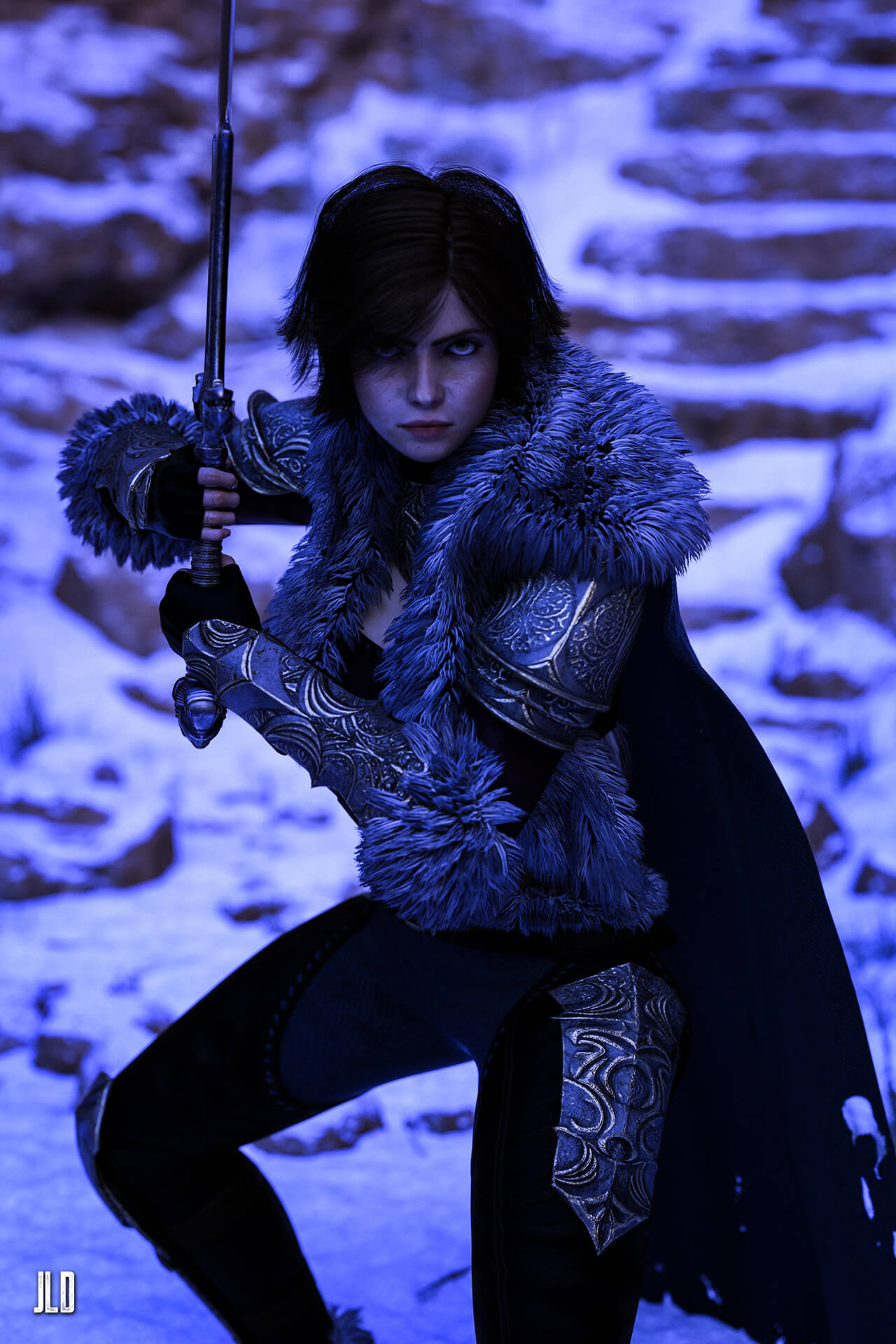 Winter Warrior 3D Render, Digital Art by jdischert