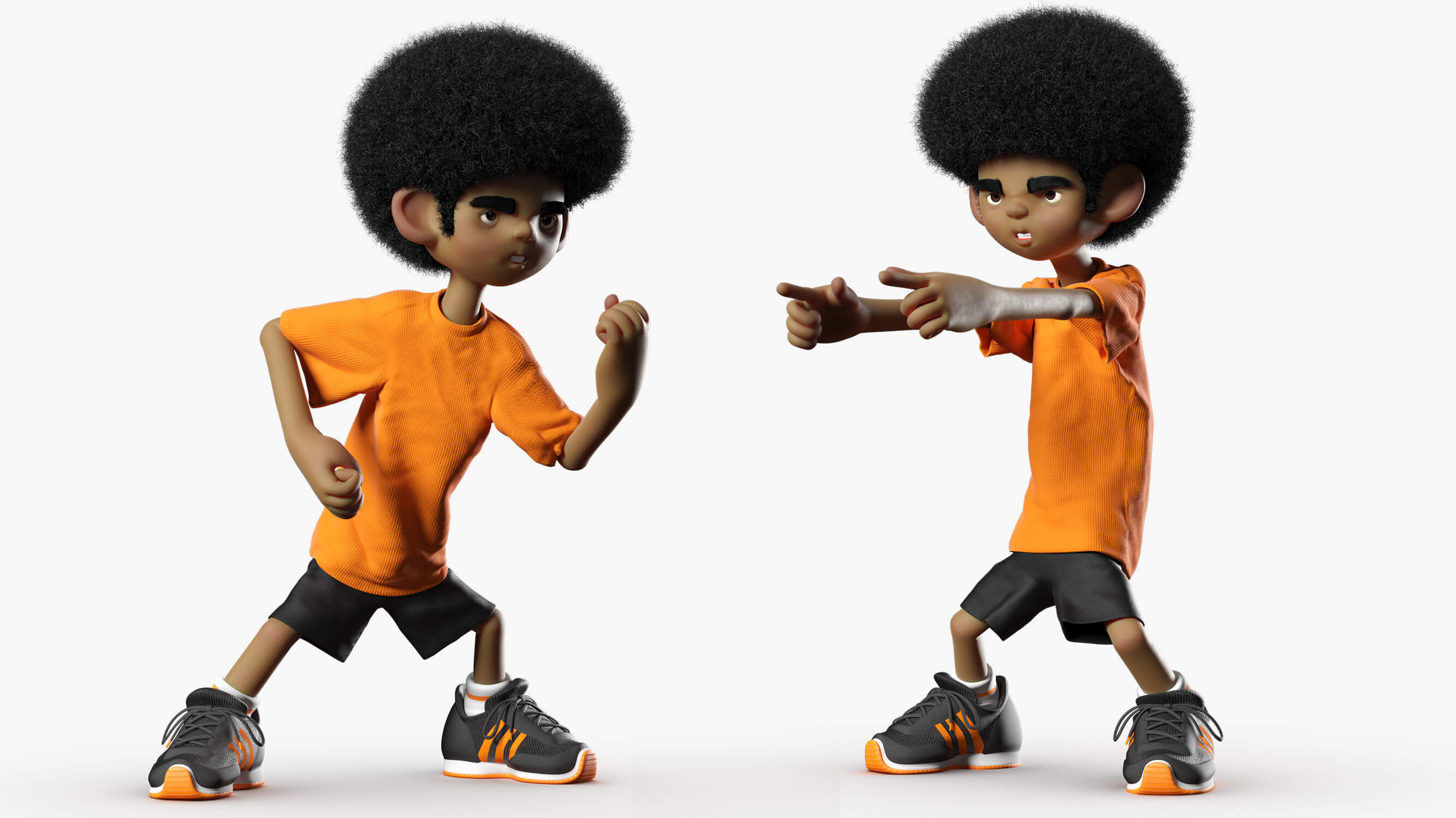 Afro Hair Kid - 3D Model by jebcg