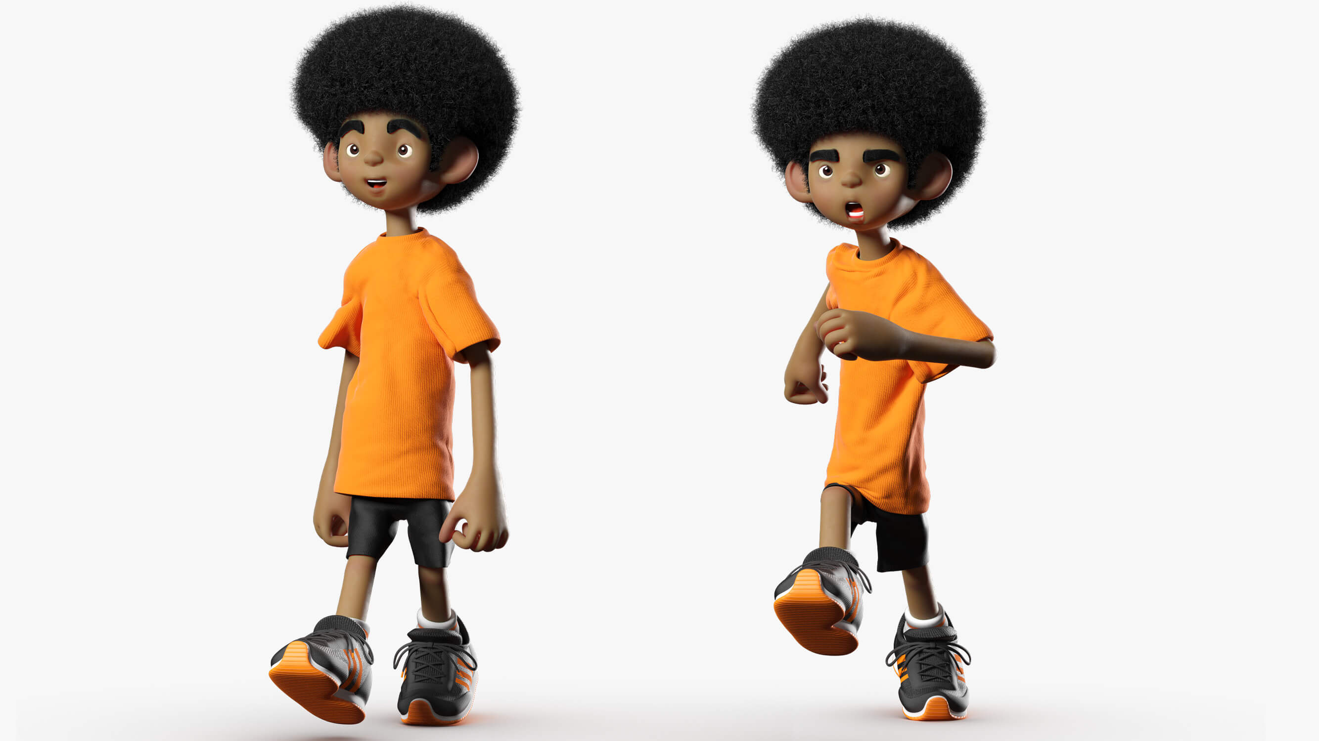 Afro Hair Kid - 3D Model by jebcg